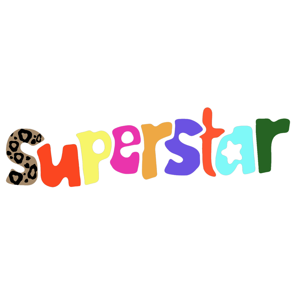 superstar colorful sticker – Superstar Garage Racing LLC